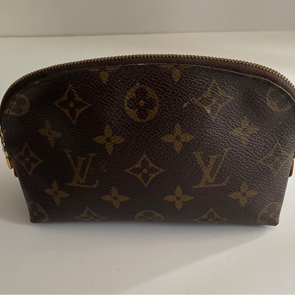 Louis Vuitton | Bags | Louis Vuitton 8s Monogram Cosmetic Pochette Pm Repainted Date Code ...